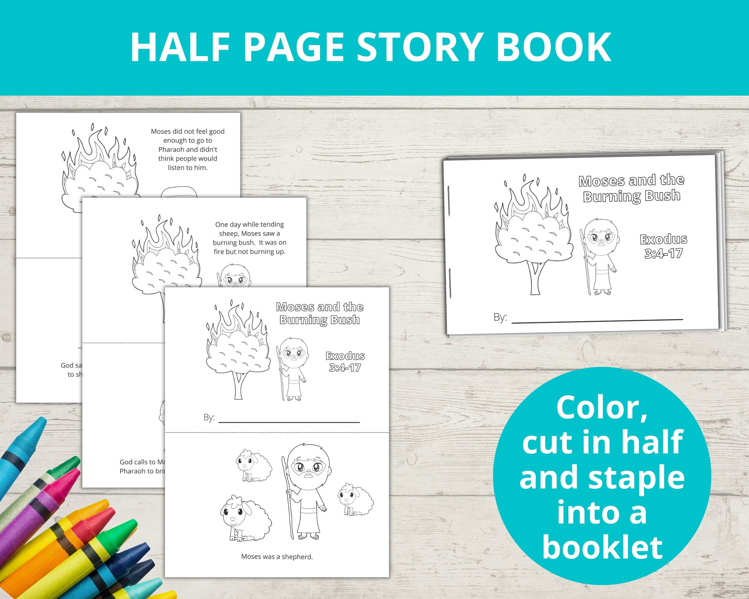 Moses and the Burning Bush Bible Story Activities, Sunday School Craft ...