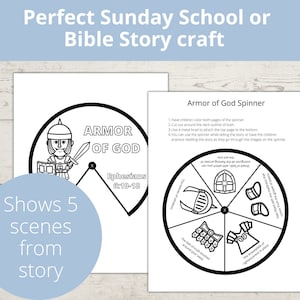 Armor of God Craft, Bible Story Printable, Ephesians 6, Homeschool ...