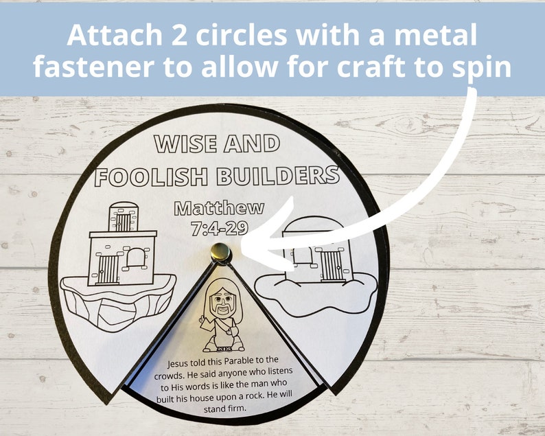 Wise and Foolish Builders Sunday School Craft, Bible Story Activities ...