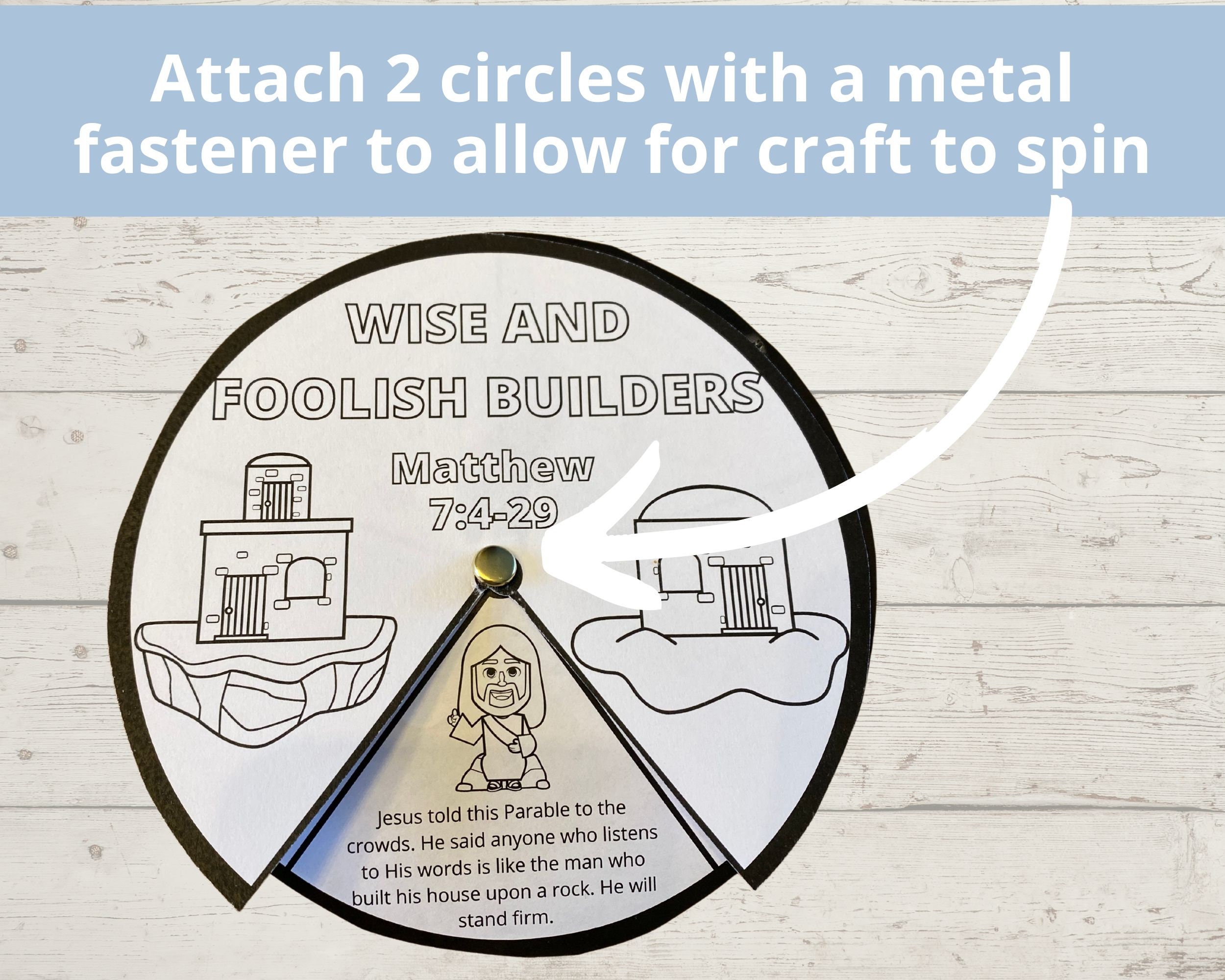 Wise and Foolish Builders Sunday School Craft, Bible Story Activities ...