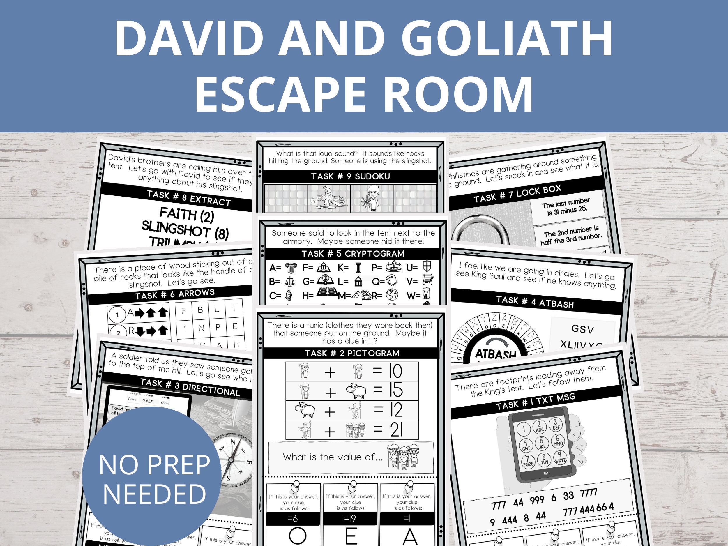 Bible Escape Room, David and Goliath, Escape Room Kids, Family Game ...