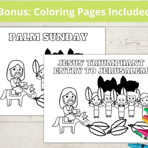 Palm Sunday Activity, Jesus Triumphant Entry to Jerusalem Sunday School ...