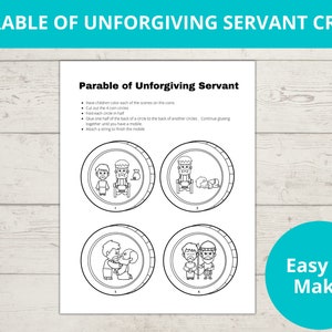 Parable of Unforgiving Servant, Bible Story Crafts, Parables of Jesus ...