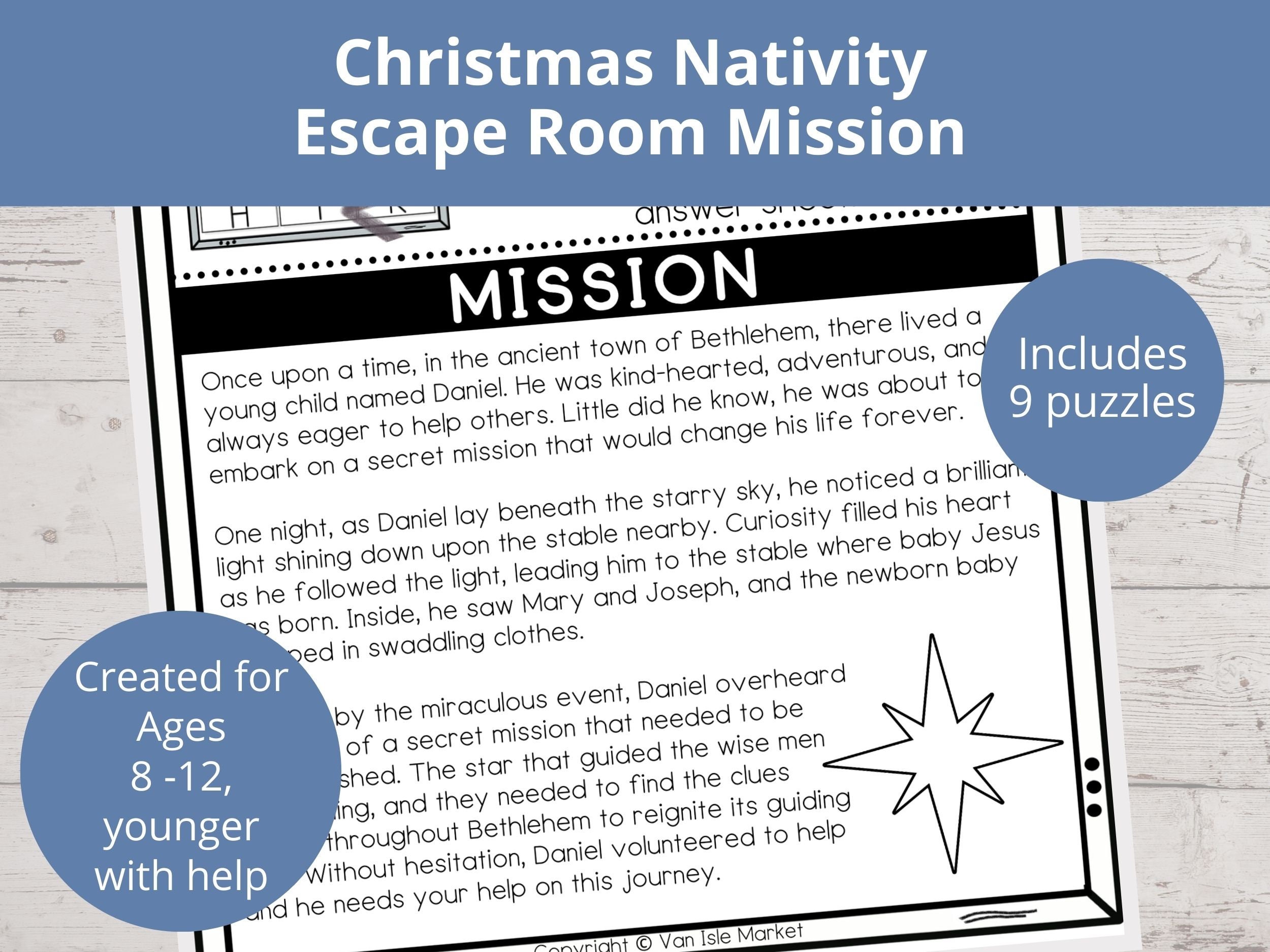 Bible Escape Room, Escape Room Kids, Christmas Nativity Game, Christmas ...