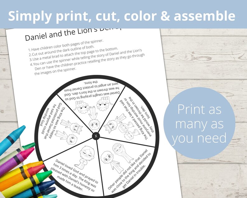 Daniel and the Lions Den Bible Story, Sunday School Craft, Vacation ...