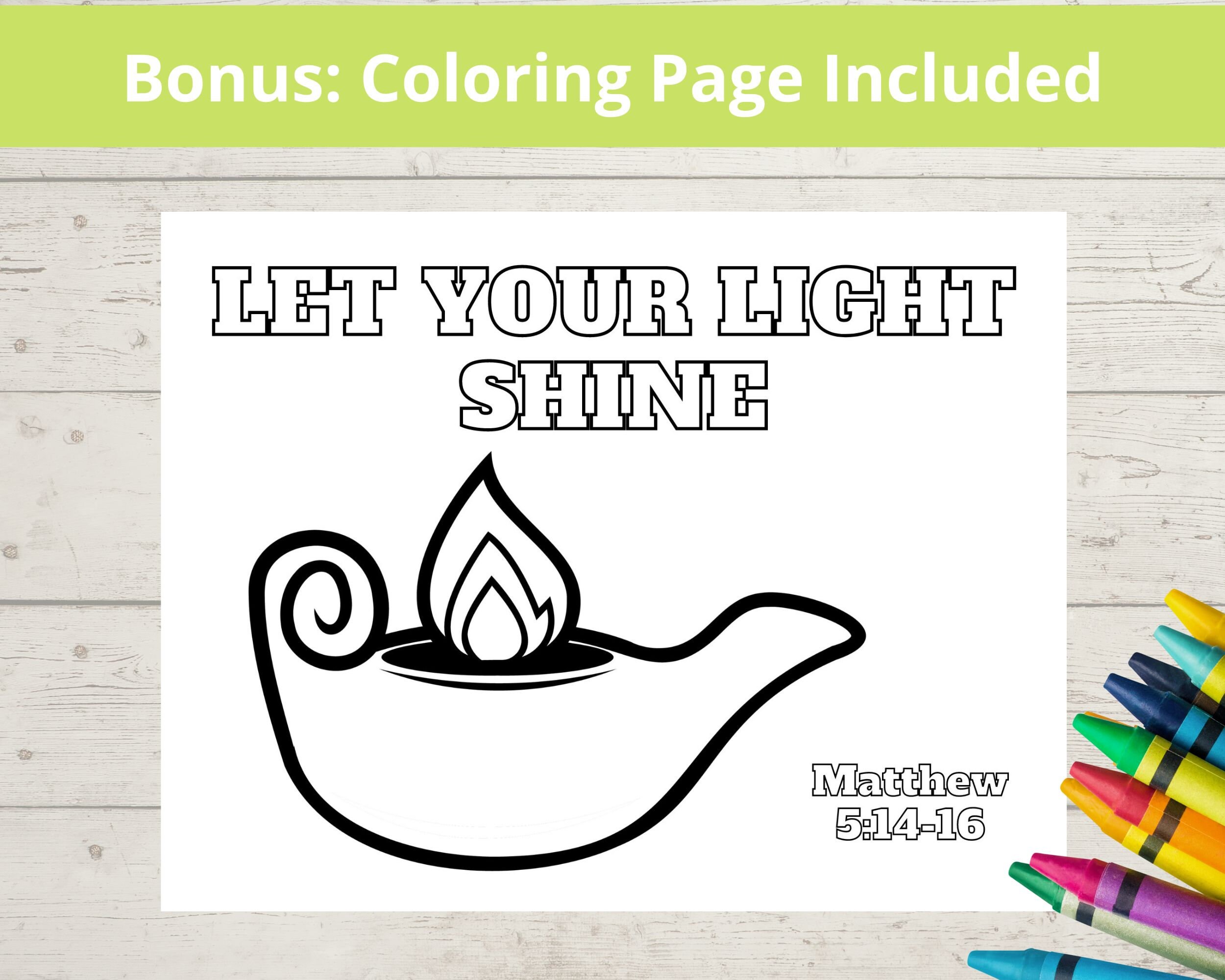 Let Your Light Shine, Preschool Bible Coloring Pages, City on a Hill ...