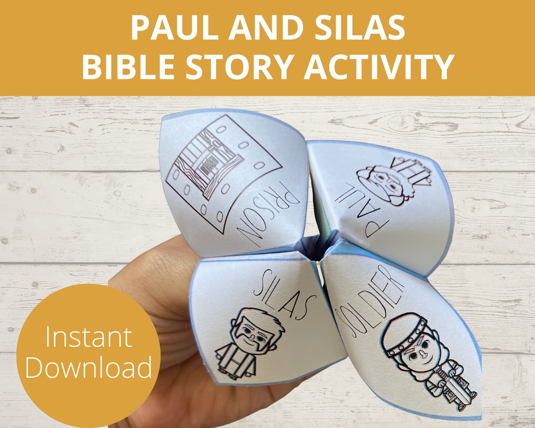 Paul and Silas Craft Paul Bible Stories Fortune Teller - Etsy