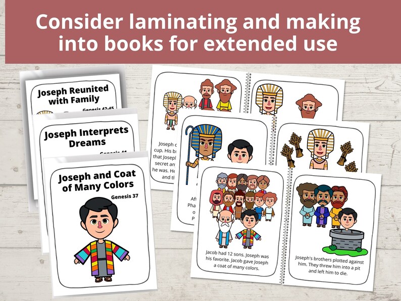 Joseph Coat of Many Colors, Bible Story Poster, Morning Basket, Church ...