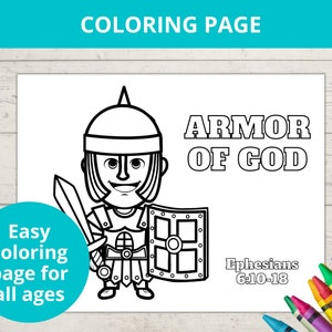Armor of God, Put on the Full Armor of God, Bible Activities for Kids ...