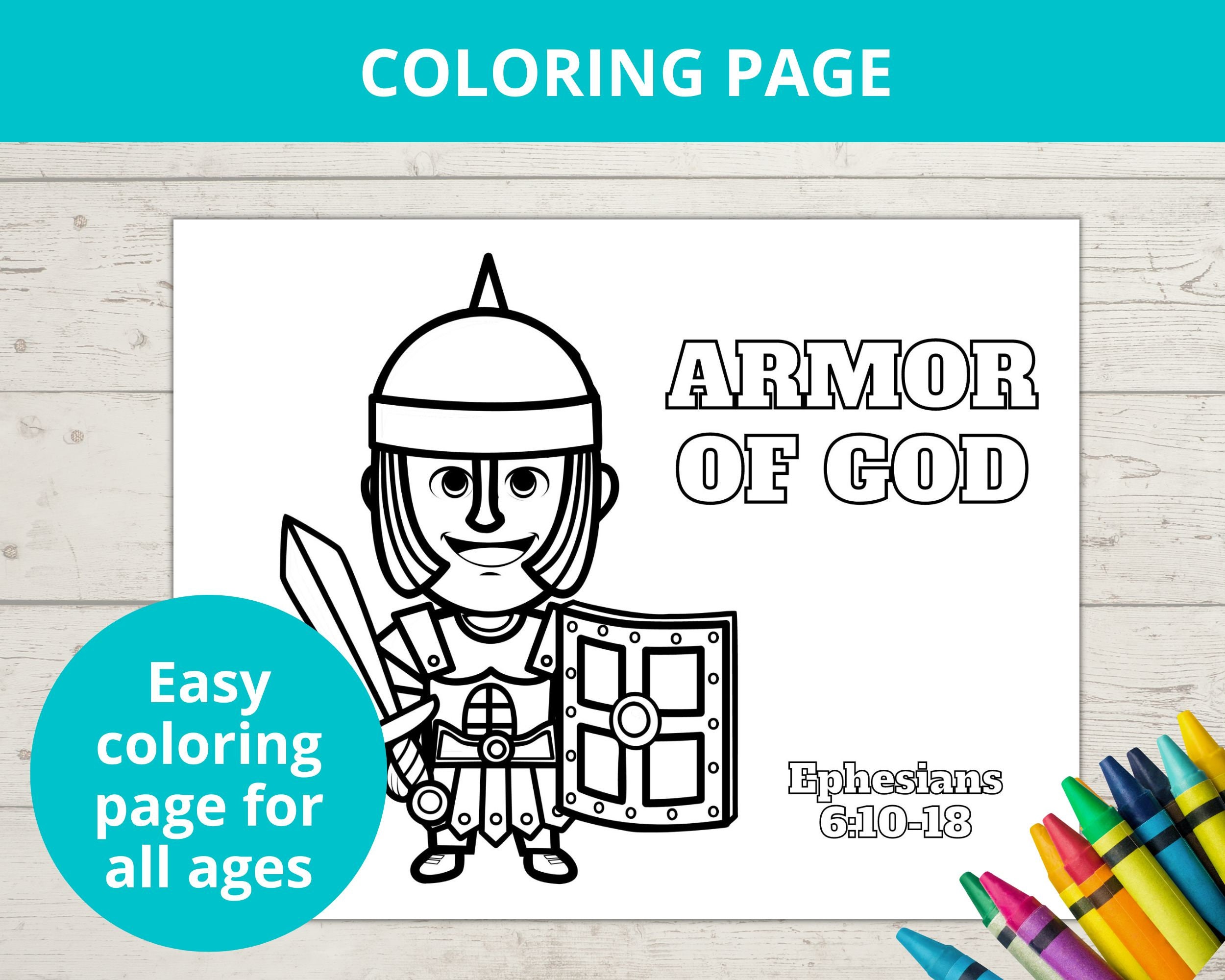 Armor of God, Put on the Full Armor of God, Bible Activities for Kids ...
