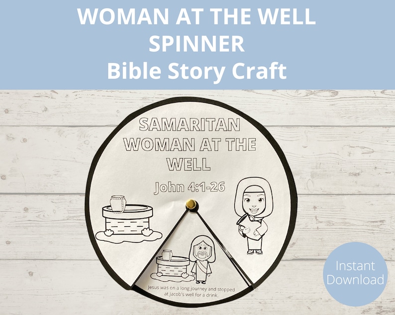 Woman at the Well Craft, Samaritan Woman, Sunday School Activities ...