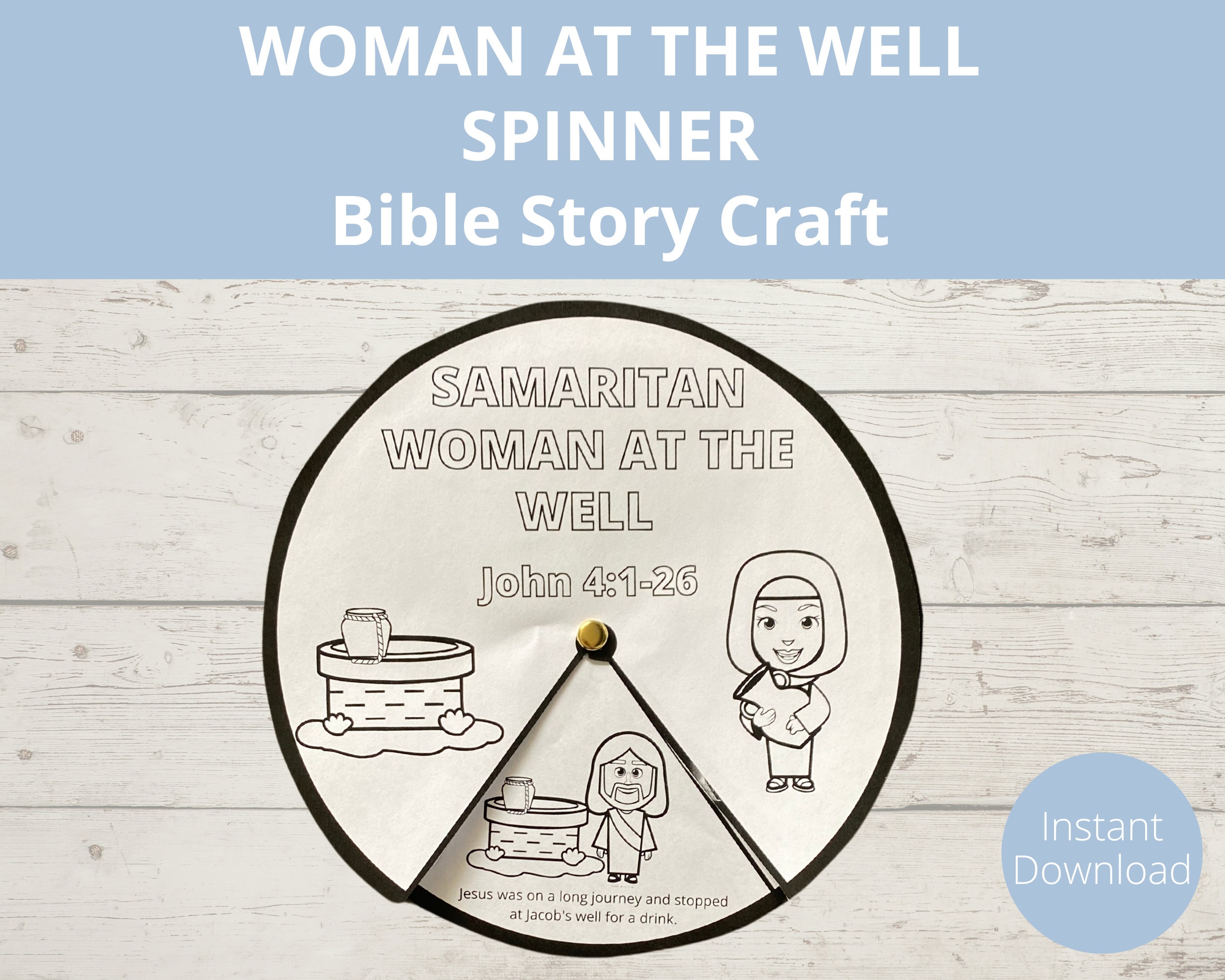 Woman at the Well Craft, Samaritan Woman, Sunday School Activities ...
