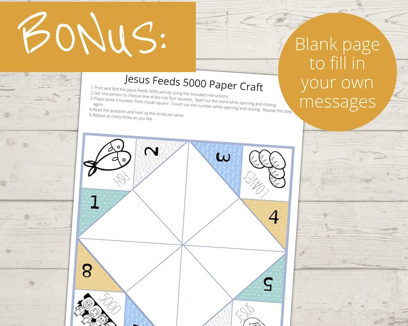 Jesus Feeds 5000 Craft, Sunday School Crafts, Jesus Miracles, Fortune ...
