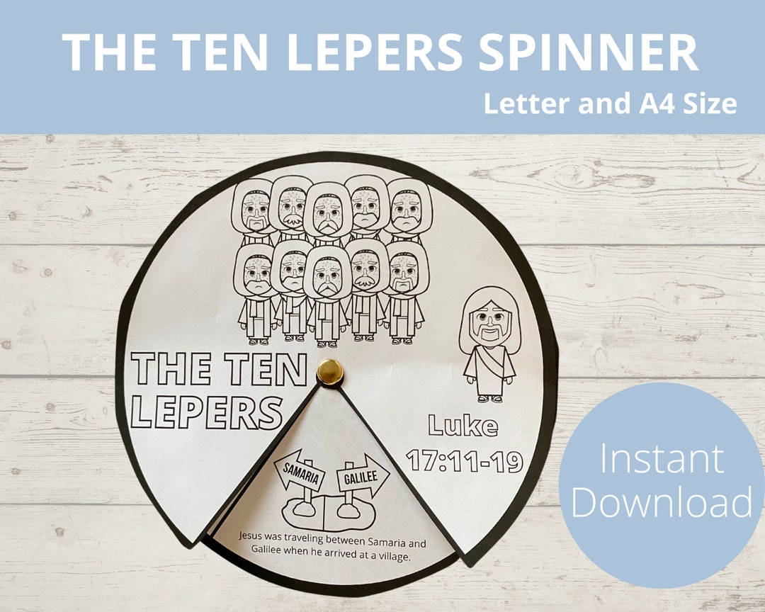 Ten Lepers Sunday School Craft Bible Story Activities Jesus - Etsy