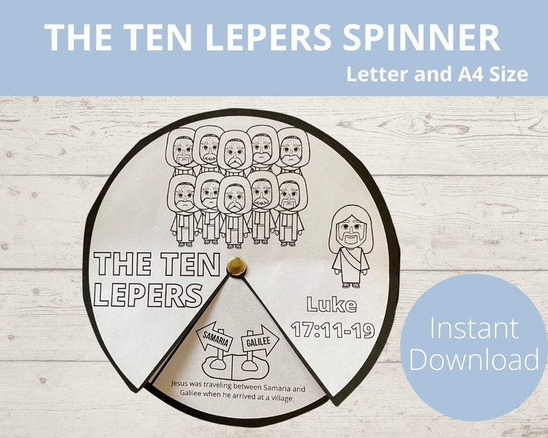 Ten Lepers Sunday School Craft Bible Story Activities Jesus - Etsy