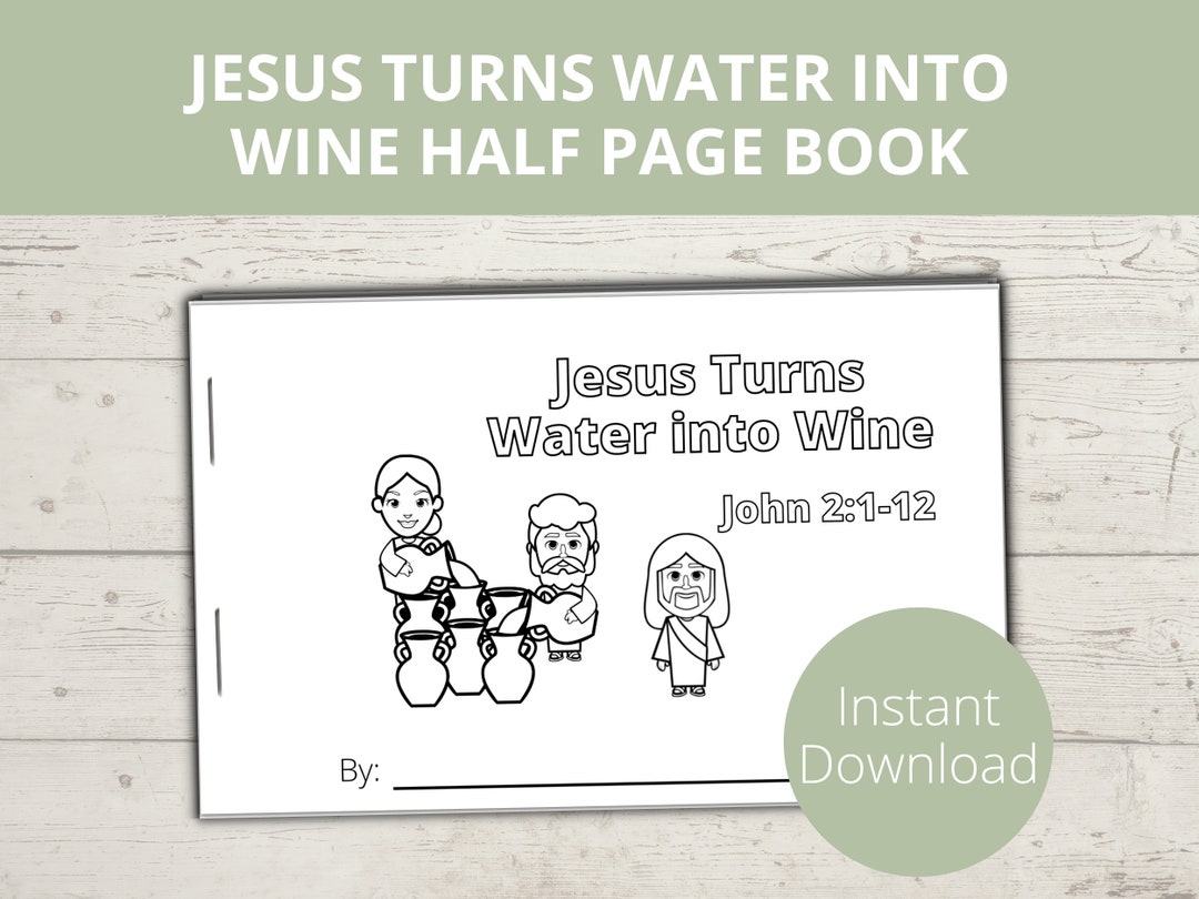 Jesus Turns Water Into Wine, Miracles of Jesus, Jesus Miracles, Mini ...
