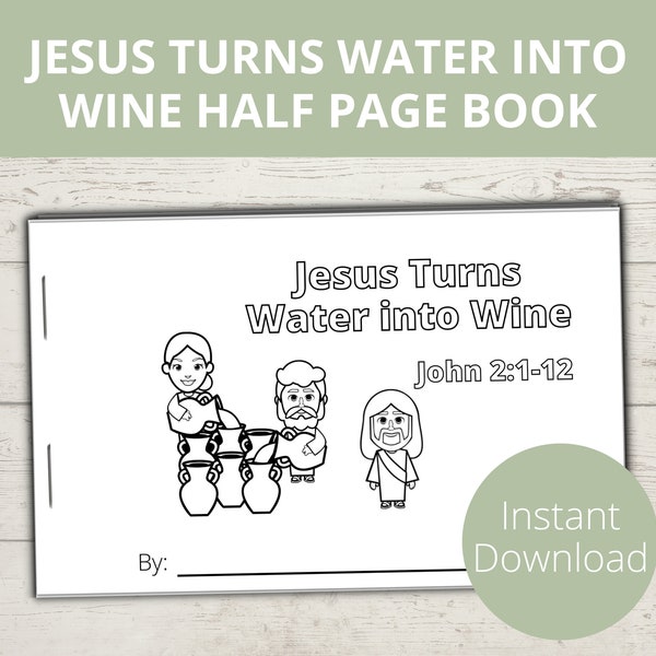 Jesus Turns Water to Wine Craft - Etsy