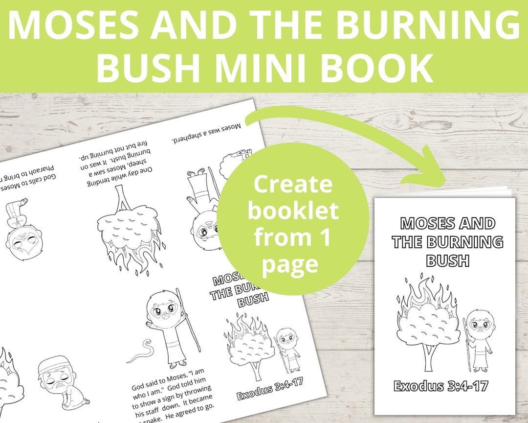 Moses and the Burning Bush Sunday School Craft Old Testament - Etsy