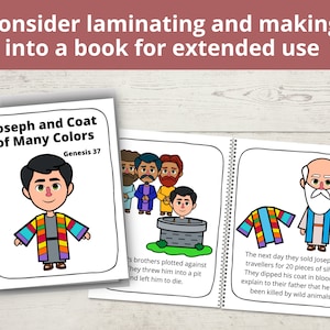 Joseph Coat of Many Colors, Bible Story Poster, Morning Basket, Church ...