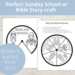 Mary and Martha, Luke 10, Kids Bible Craft, Bible Story Printable ...