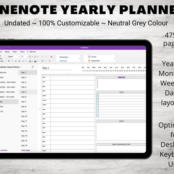 Weekly Work Planner - Etsy