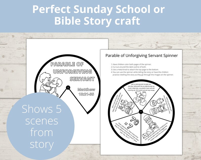 Parable of Unforgiving Servant, Sunday School Activities, Kids Bible ...
