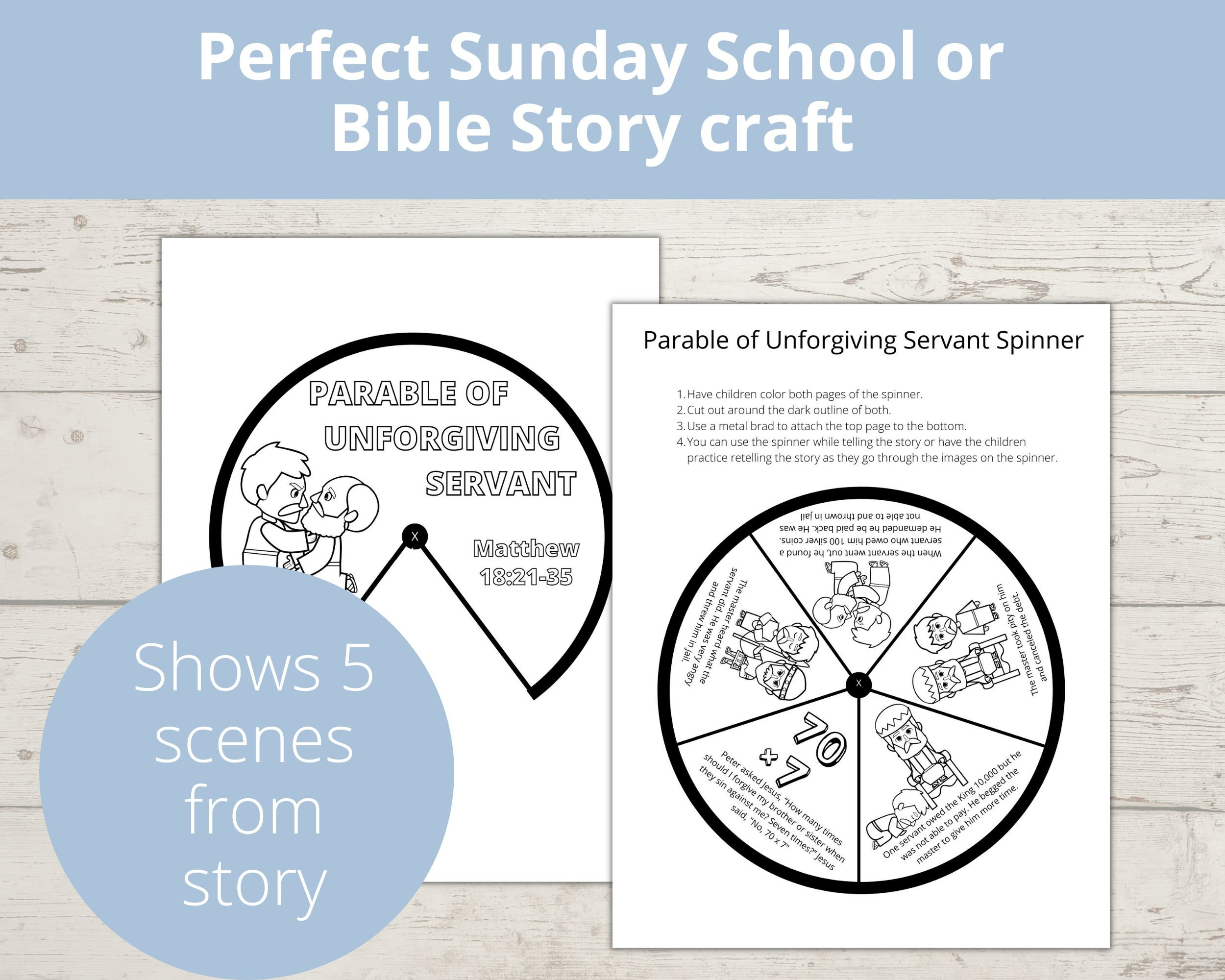 Parable of Unforgiving Servant, Sunday School Activities, Kids Bible ...
