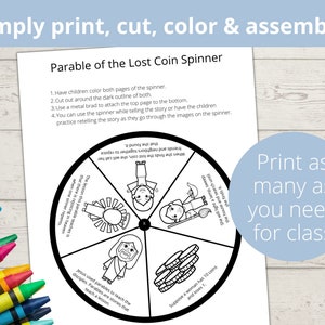 Parable of Lost Coin, Bible Story Printable, Homeschool Bible ...