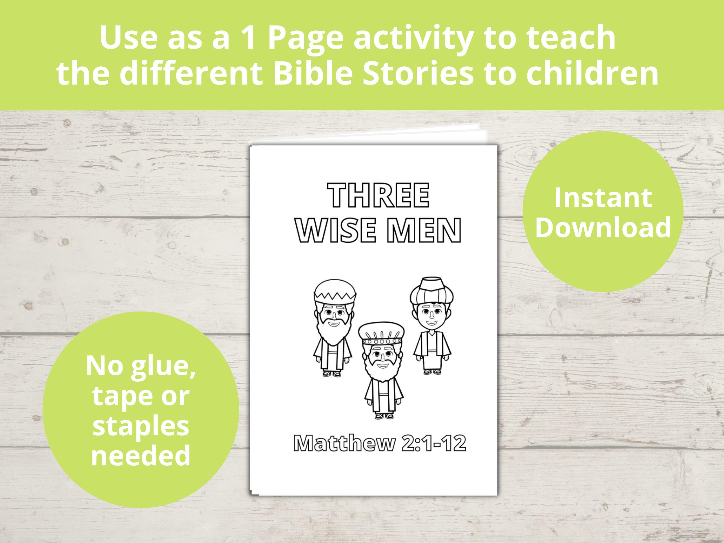 Three Wise Men, Nativity Craft, Christmas Story Book, Bible Story for ...