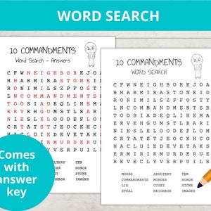 10 Commandments Bible Story Activities, Sunday School Craft, Activity ...