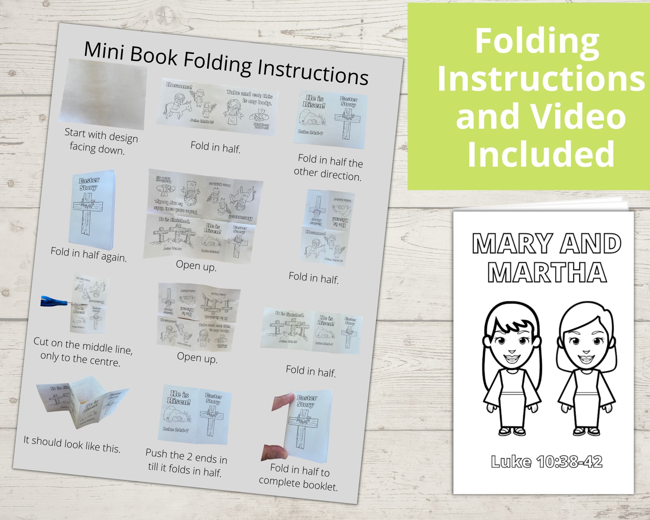 Martha and Mary, Mary and Martha, Preschool Bible Activity, Homeschool ...