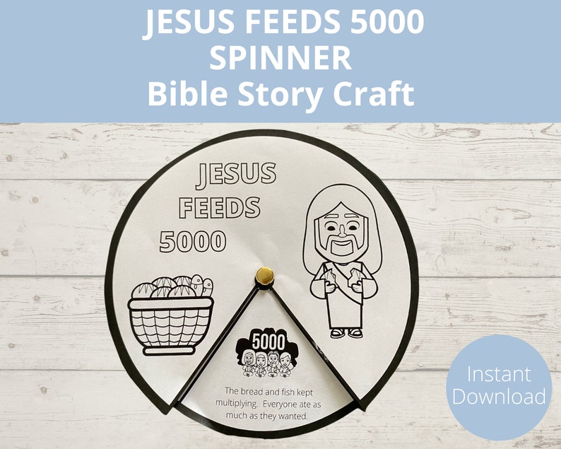 Jesus Feeds 5000 Craft, Loaves and Fishes, Bible Activities for Kids ...