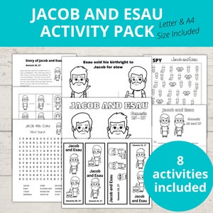 Jacob and Esau, Bible Story for Kids, Sunday School Activity, I Spy ...