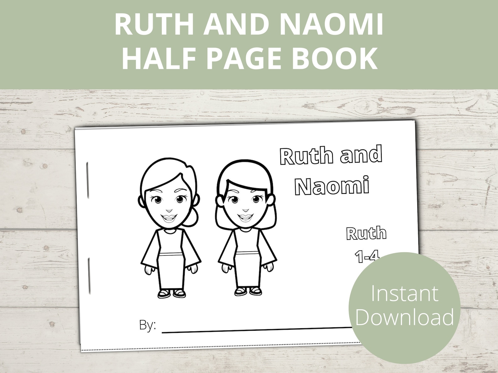 Ruth and Naomi, Ruth and Boaz, Mini Booklet, Sunday School Craft ...