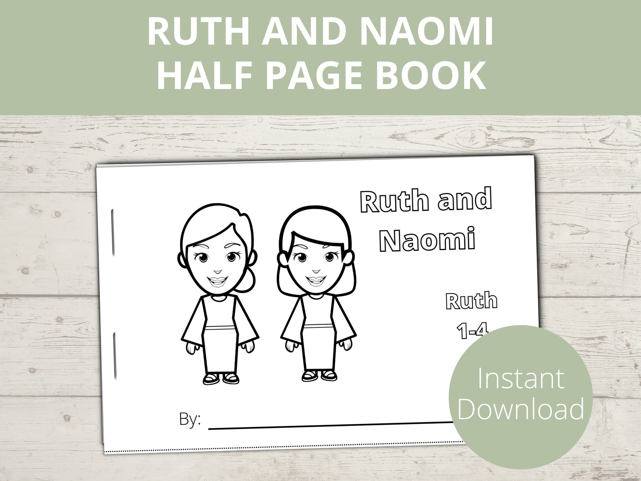Ruth and Naomi, Ruth and Boaz, Mini Booklet, Sunday School Craft ...