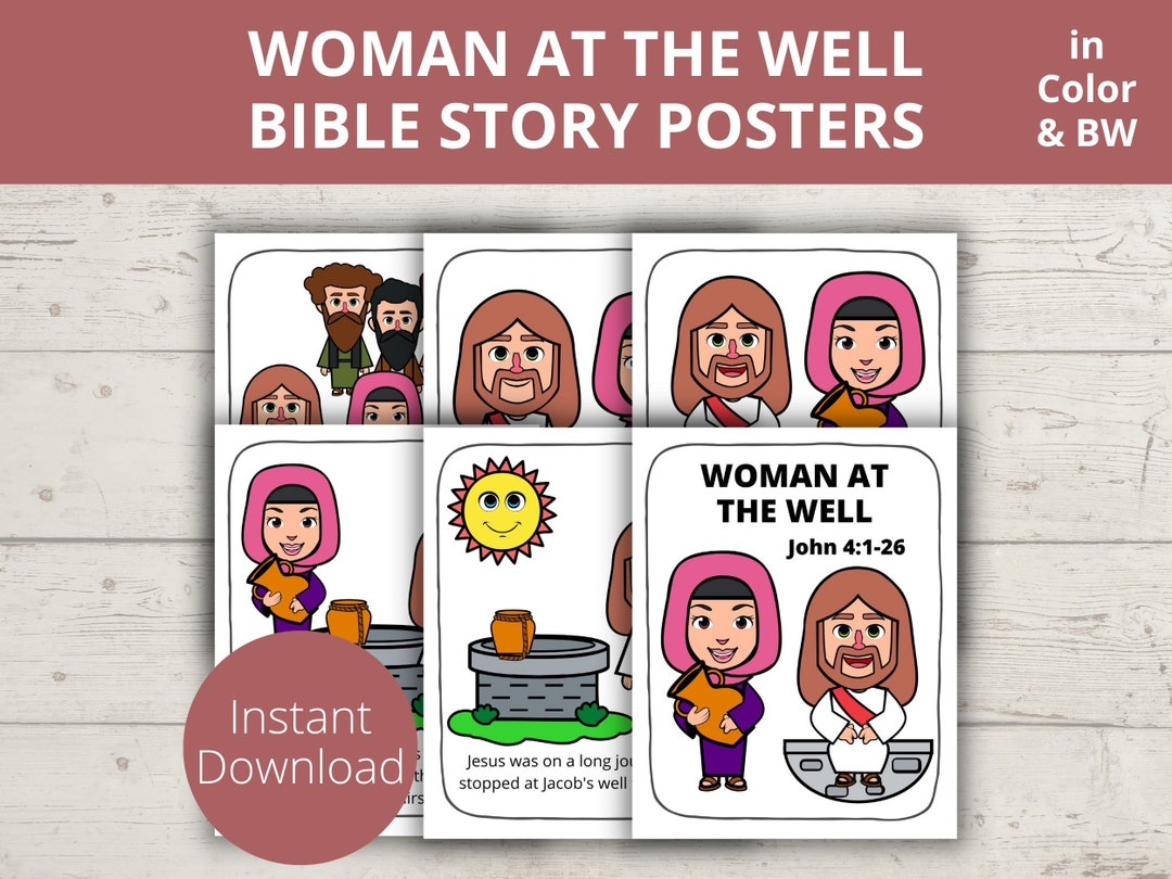 Woman at the Well, Samaritan Woman, Bible Story Lessons, Morning Basket ...