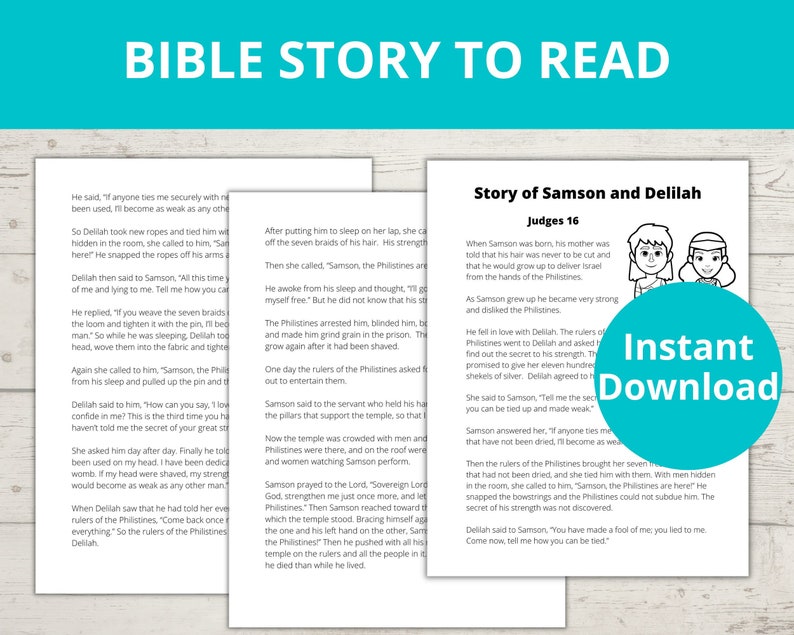 Samson and Delilah, Samson Craft, Bible Story Crafts, Sunday School ...