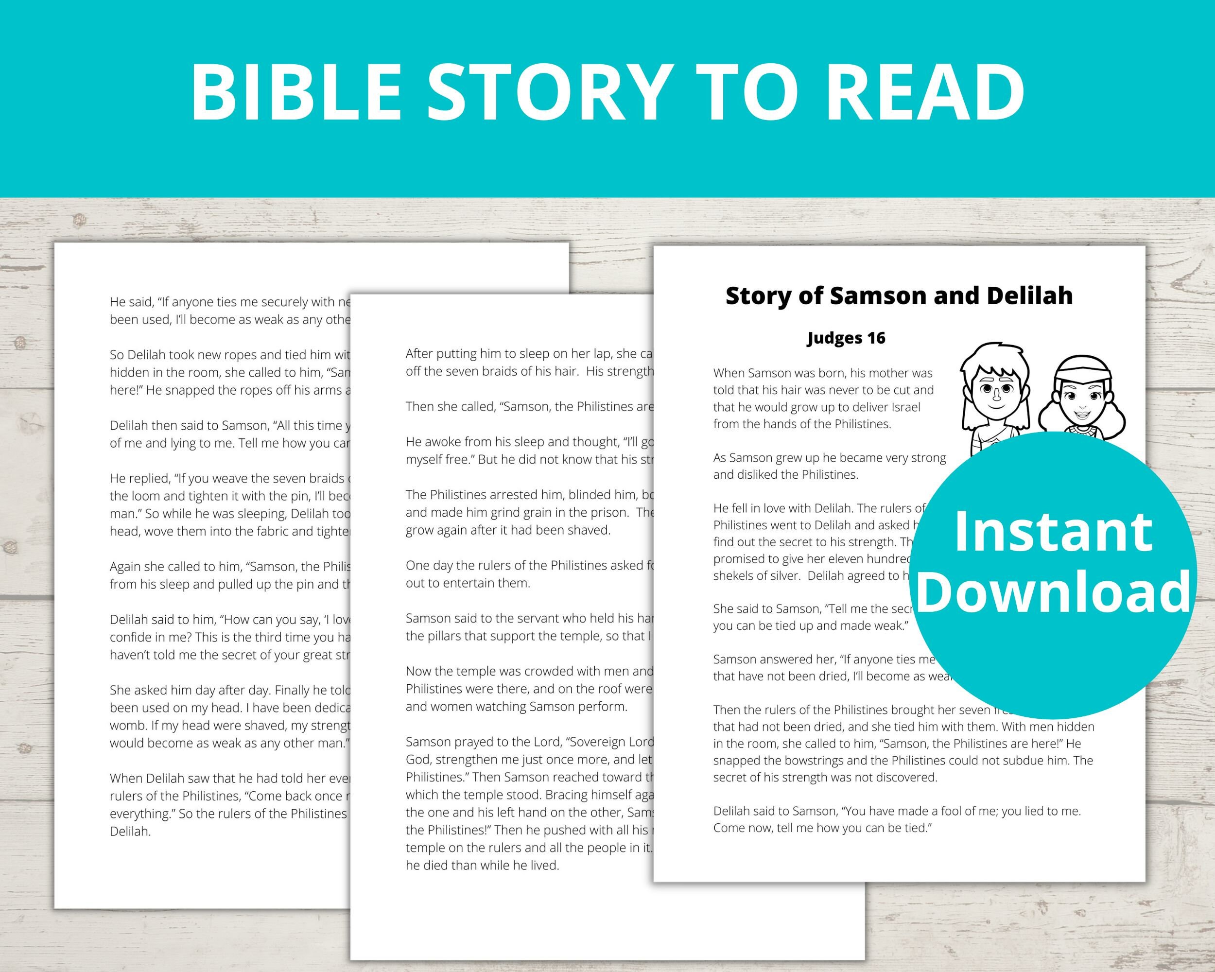 Samson and Delilah, Samson Craft, Bible Story Crafts, Sunday School ...