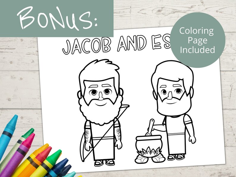 Jacob and Esau Craft, Bible Activity, Church Kids Activity, Sunday ...