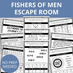 Fishers of Men Craft, Bible Escape Room, Escape Room for Kids, Sunday ...