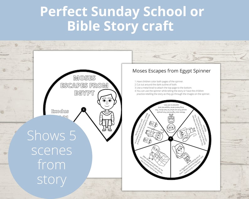 Moses Bible Lessons, Moses Escapes Egypt, Kids Bible Craft, Bible Story ...
