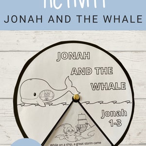 Jonah and the Whale Sunday School Craft, Bible Story Activities ...