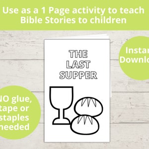 Holy Week Craft, Last Supper Craft, Sunday School Activity, Bible Story ...