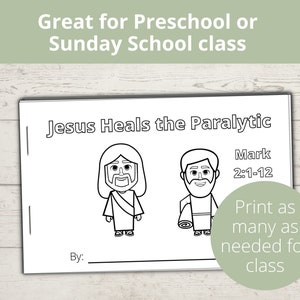 Jesus Heals the Paralyzed Man, Sunday School Craft, Miracles of Jesus ...