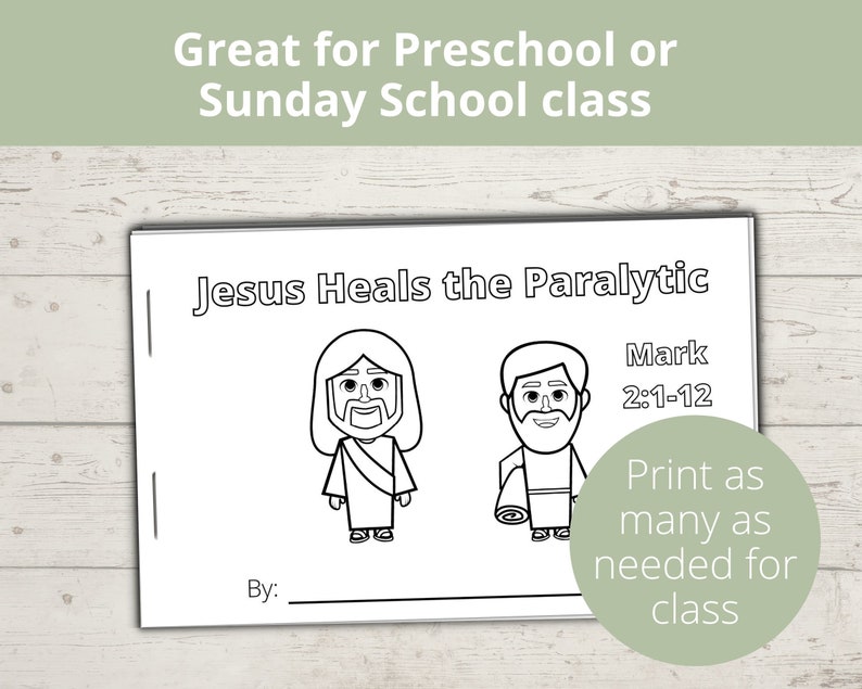 Jesus Heals the Paralyzed Man, Sunday School Craft, Miracles of Jesus ...