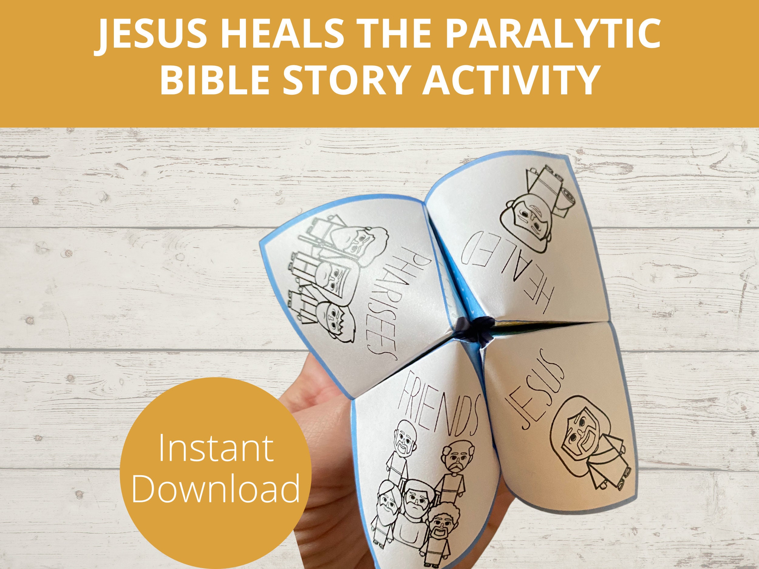 Jesus Heals a Paralyzed Man, Bible Story Activities, Sunday School ...