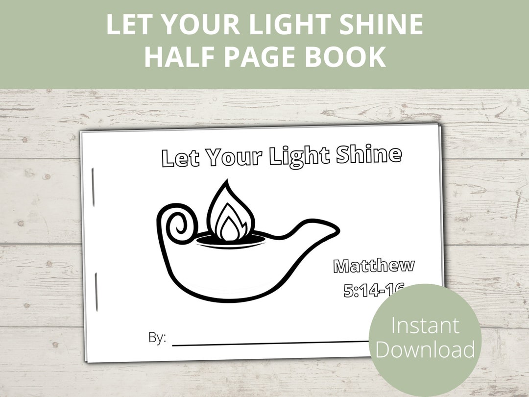 Let Your Light Shine Printable, Sunday School Crafts, This Little Light ...
