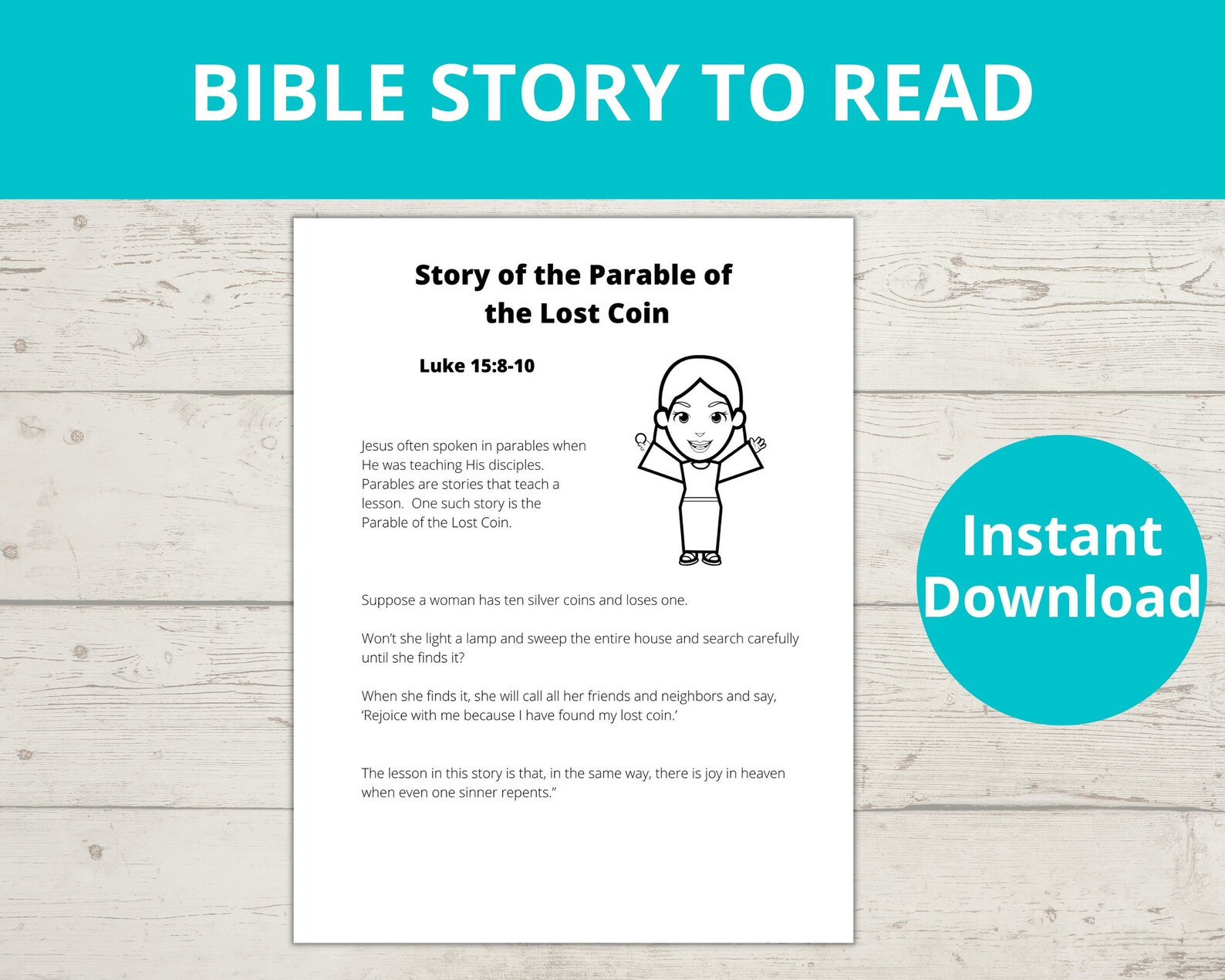 Parable of the Lost Coin, Bible Story Crafts, Parables of Jesus, Sunday ...