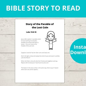 Parable of the Lost Coin, Bible Story Crafts, Parables of Jesus, Sunday ...
