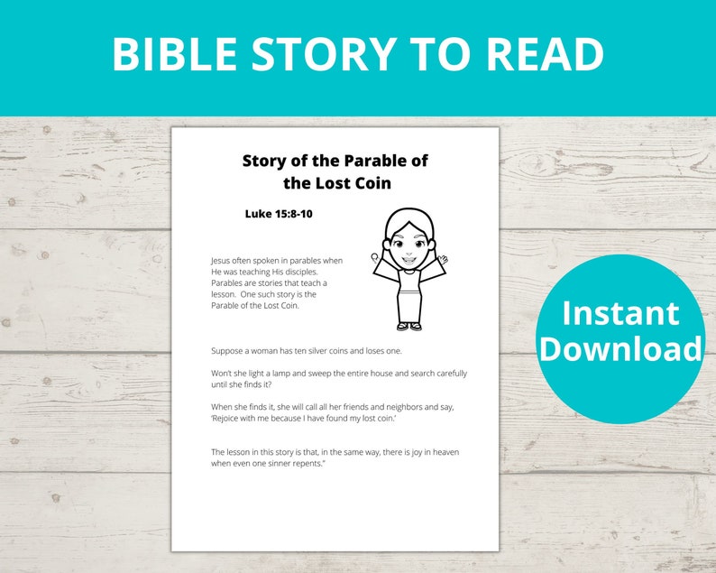 Parable of the Lost Coin, Bible Story Crafts, Parables of Jesus, Sunday ...